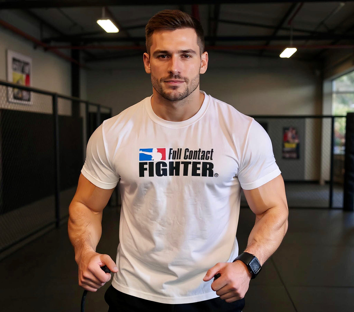 FCF BOLD LOGO 2 -WHITE – Full Contact Fighter