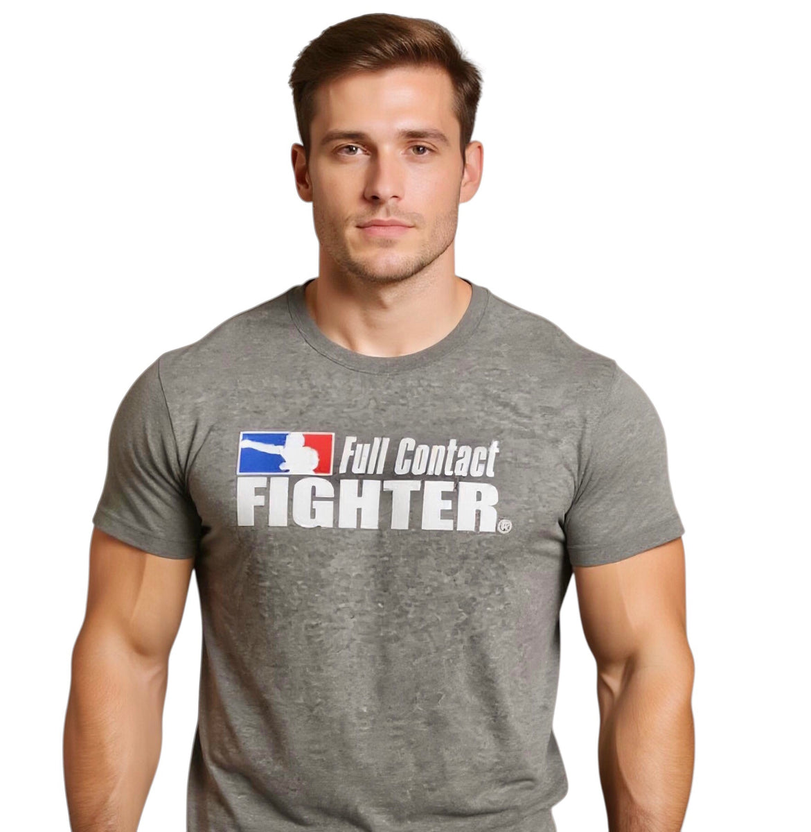 FCF BOLD LOGO 2 GRAY HEATHER – Full Contact Fighter