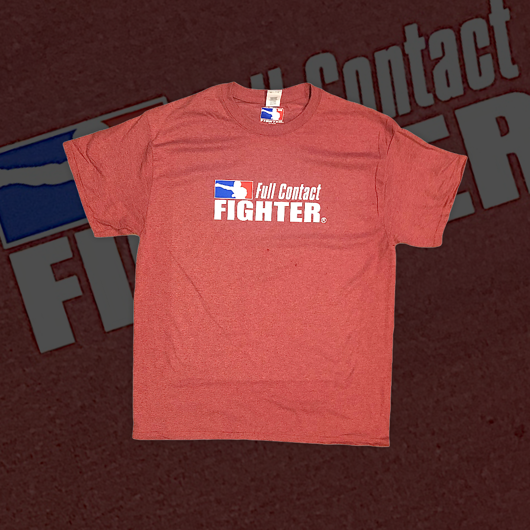 FCF BOLD LOGO 2 HEATHER RED – Full Contact Fighter